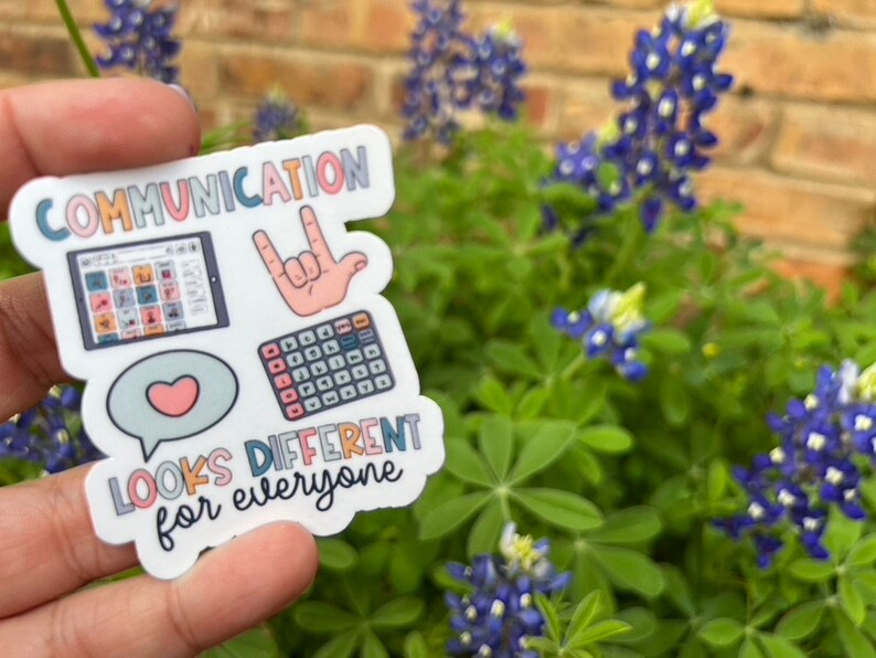 Communication Looks Different for Everyone Sticker, Special Education ...