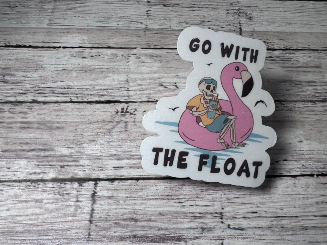 Go With the Float Sticker, Go With the Flow, Halloween Sticker ...