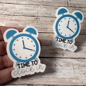 Time to Clock in Sticker, Clock in Reminder Sticker, Computer Sticker ...