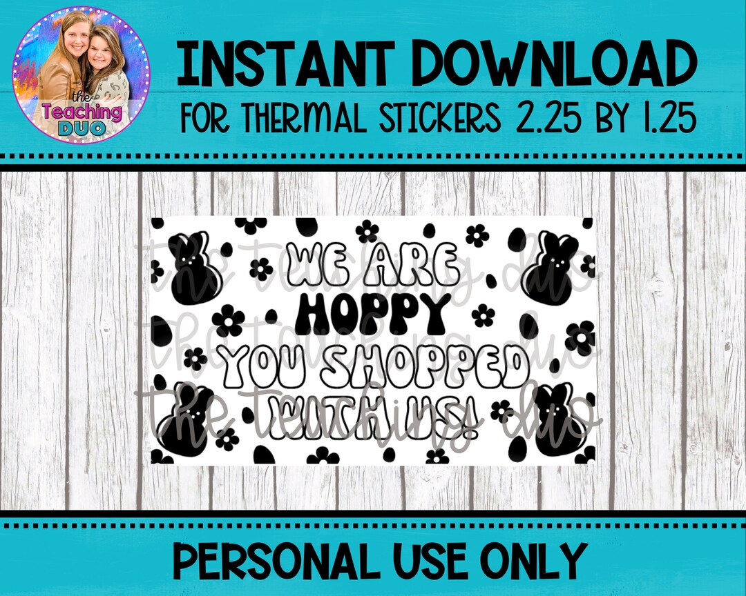 Hoppy Mail Thermal Label, Sticker PNG Download, Packaging Stickers ...