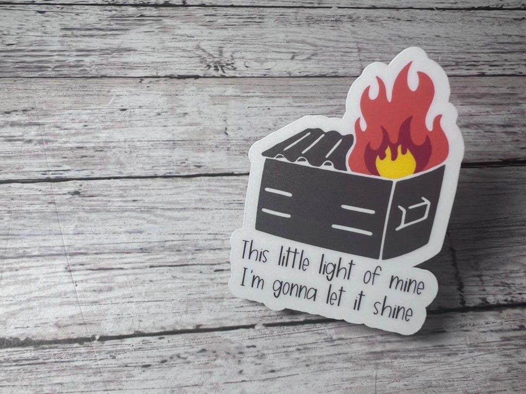 Dumpster Fire Sticker, Sarcastic Hot Mess Sticker - Etsy