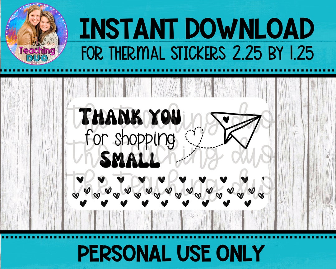 Thank You February Thermal Label, Sticker PNG Download, Packaging ...