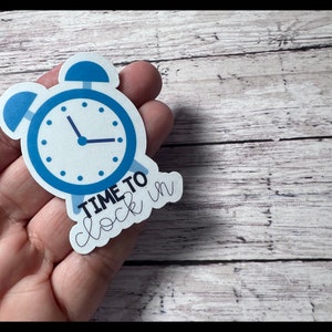 Time to Clock in Sticker, Clock in Reminder Sticker, Computer Sticker ...