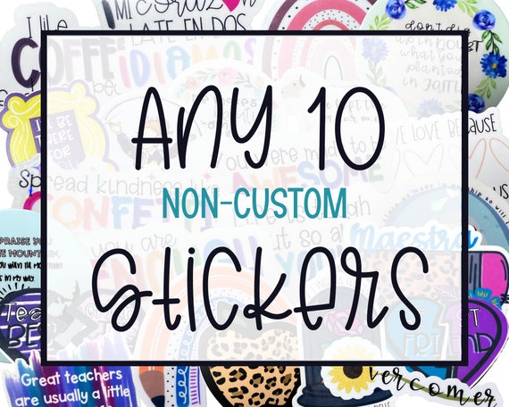 Choose Any 10 Stickers Sticker Set Sticker Pack Sticker | Etsy