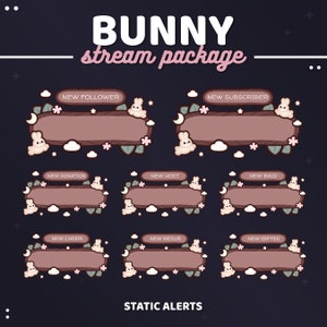 Bunny Complete Stream Package | Animated Screens, Overlays, Alert ...