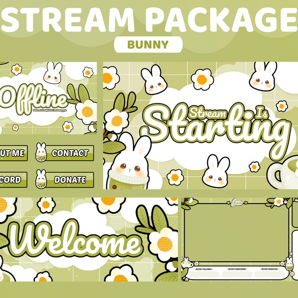 Bunny Twitch Overlay - Etsy