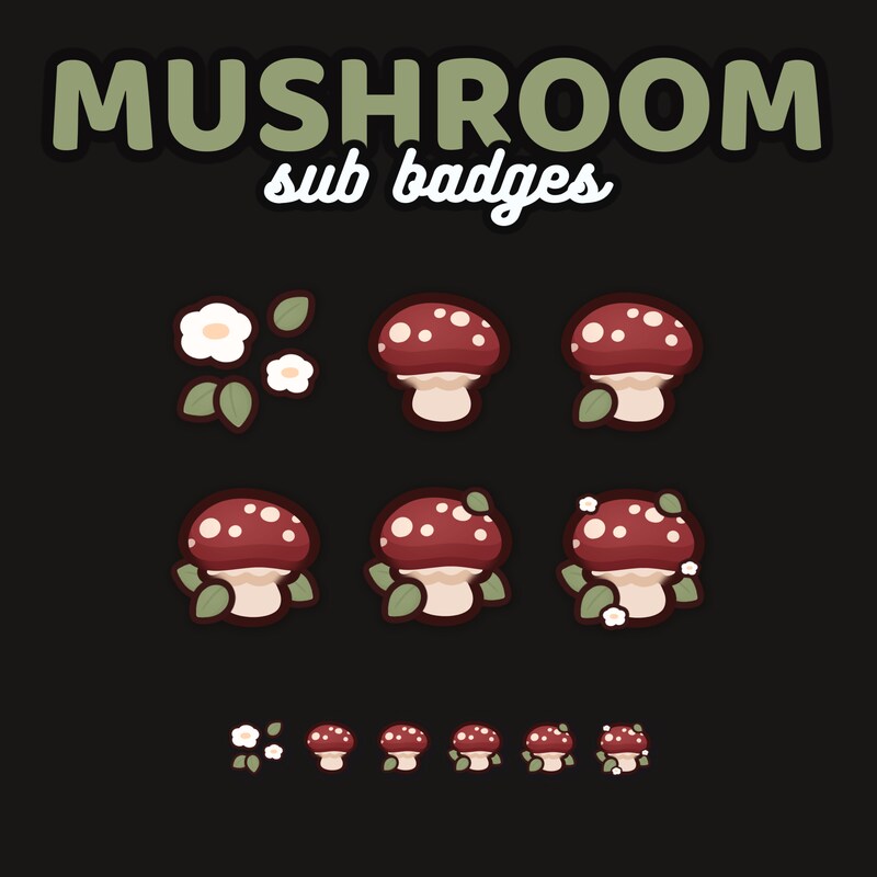 Cute Kawaii Mushrooms - Etsy