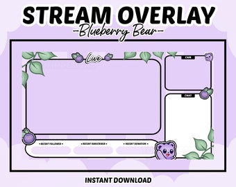 Blueberry Stream Overlay - Etsy