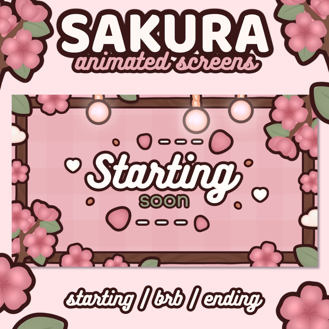 3x Animated Sakura Screens | Cozy / Cute / Pink / Cherry Blossom ...