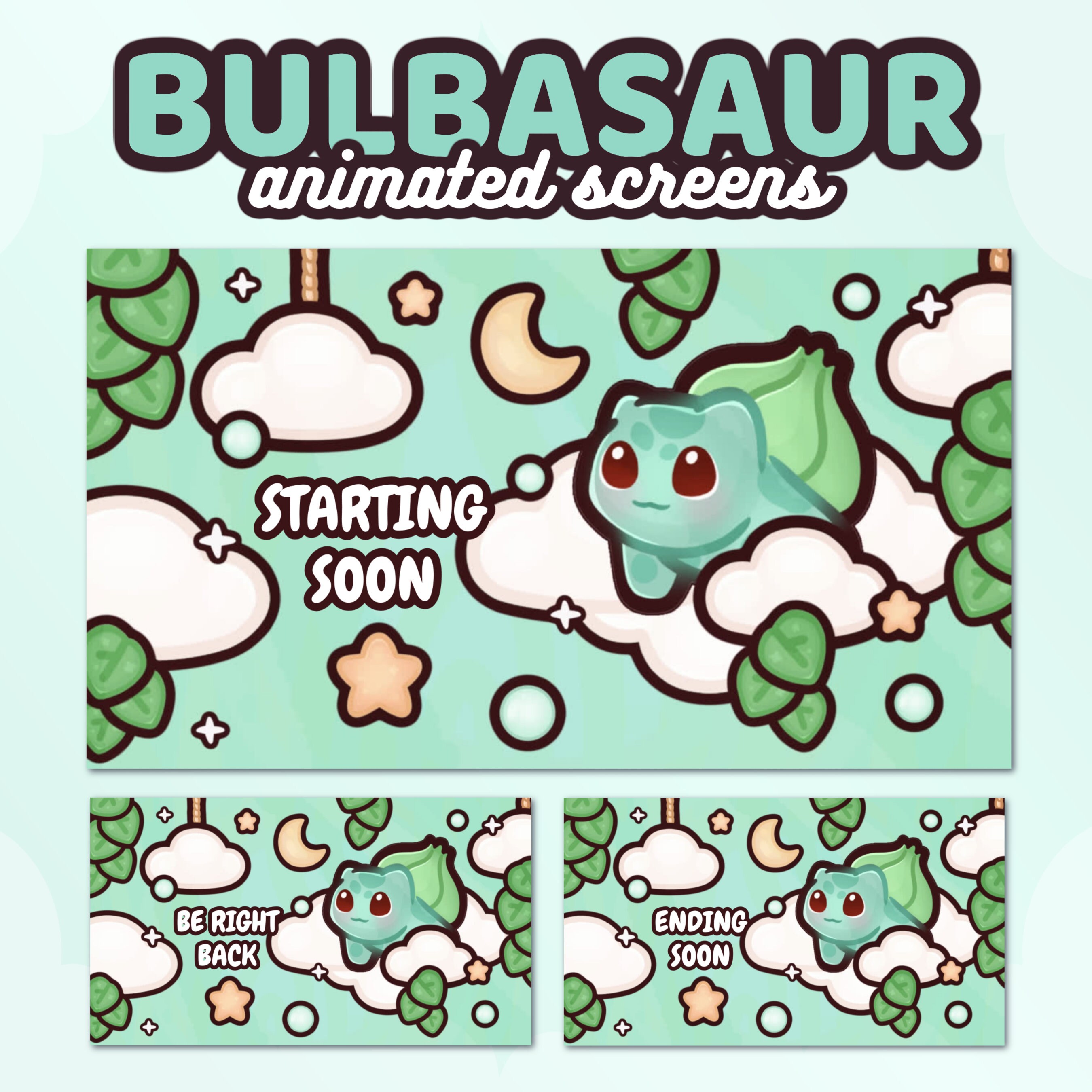Bulbasaur Complete Stream Package Animated Screens, Overlays, Alert ...