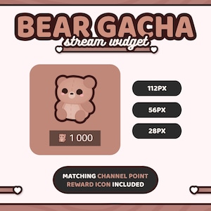 Bear Gacha Widget | Channel Point Rewards / Channel Points / Reward ...