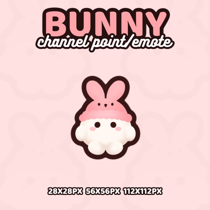 Bunny Channel Point/emote | Kawaii / Cute / Bunnies | TWITCH - Etsy
