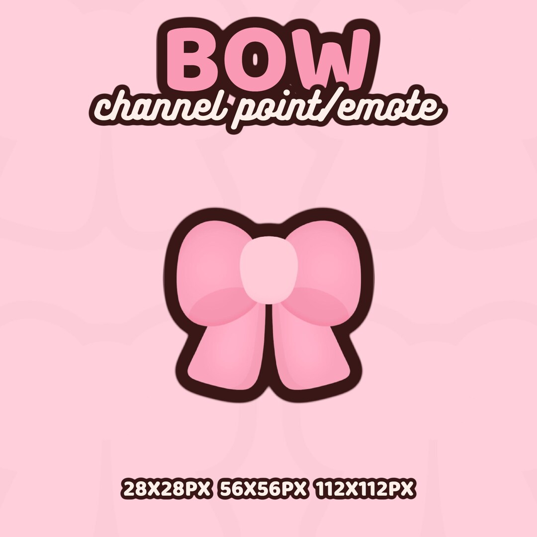 Bow Channel Point/emote | Kawaii / Cute / Girly / Pink | TWITCH - Etsy