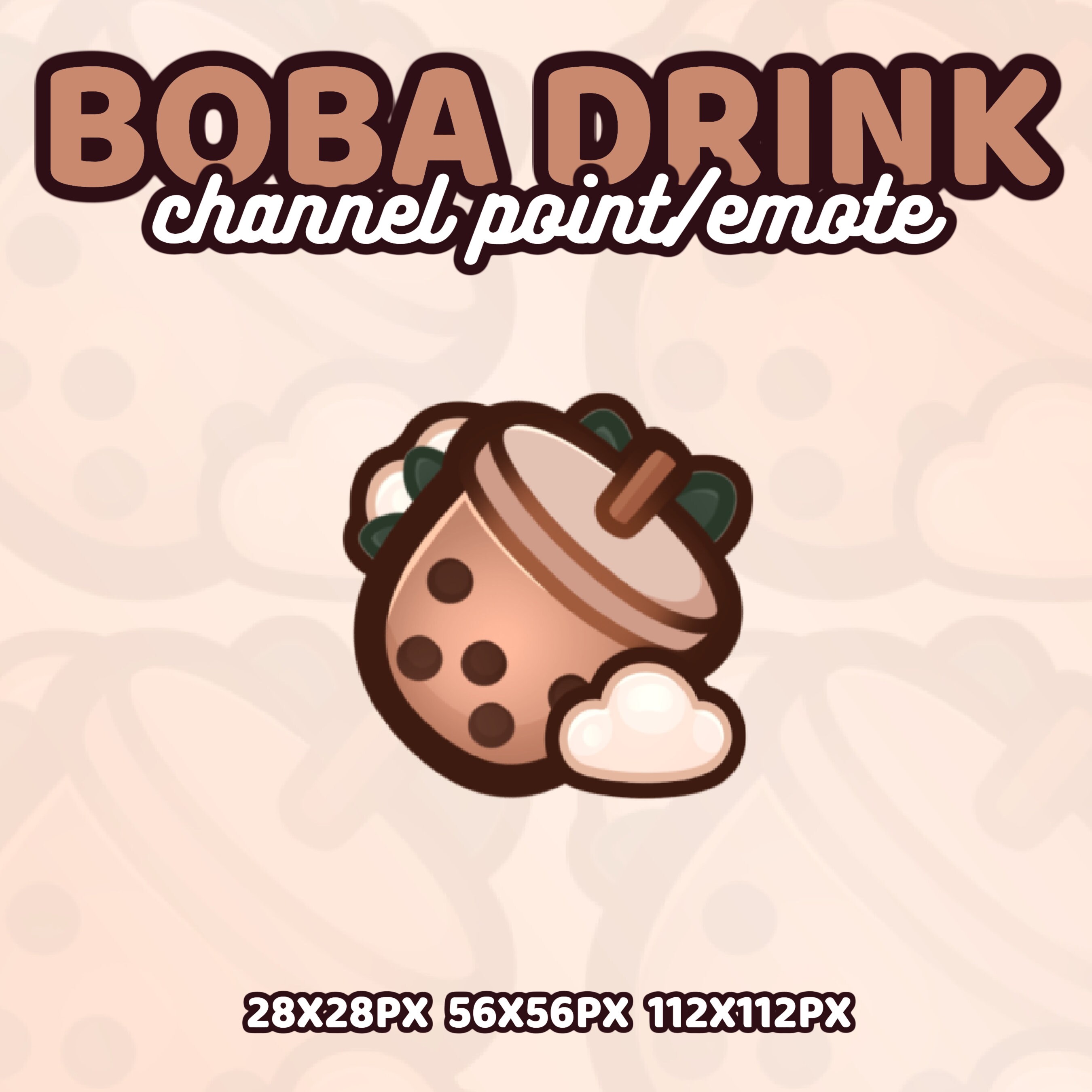 Boba Drink Channel Point/emote Kawaii / Cute / Cottagecore / Boba Tea ...