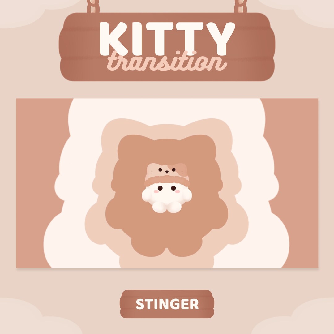 Chunky Kitty Stinger Transition | Animated Stream Transition | Cute ...