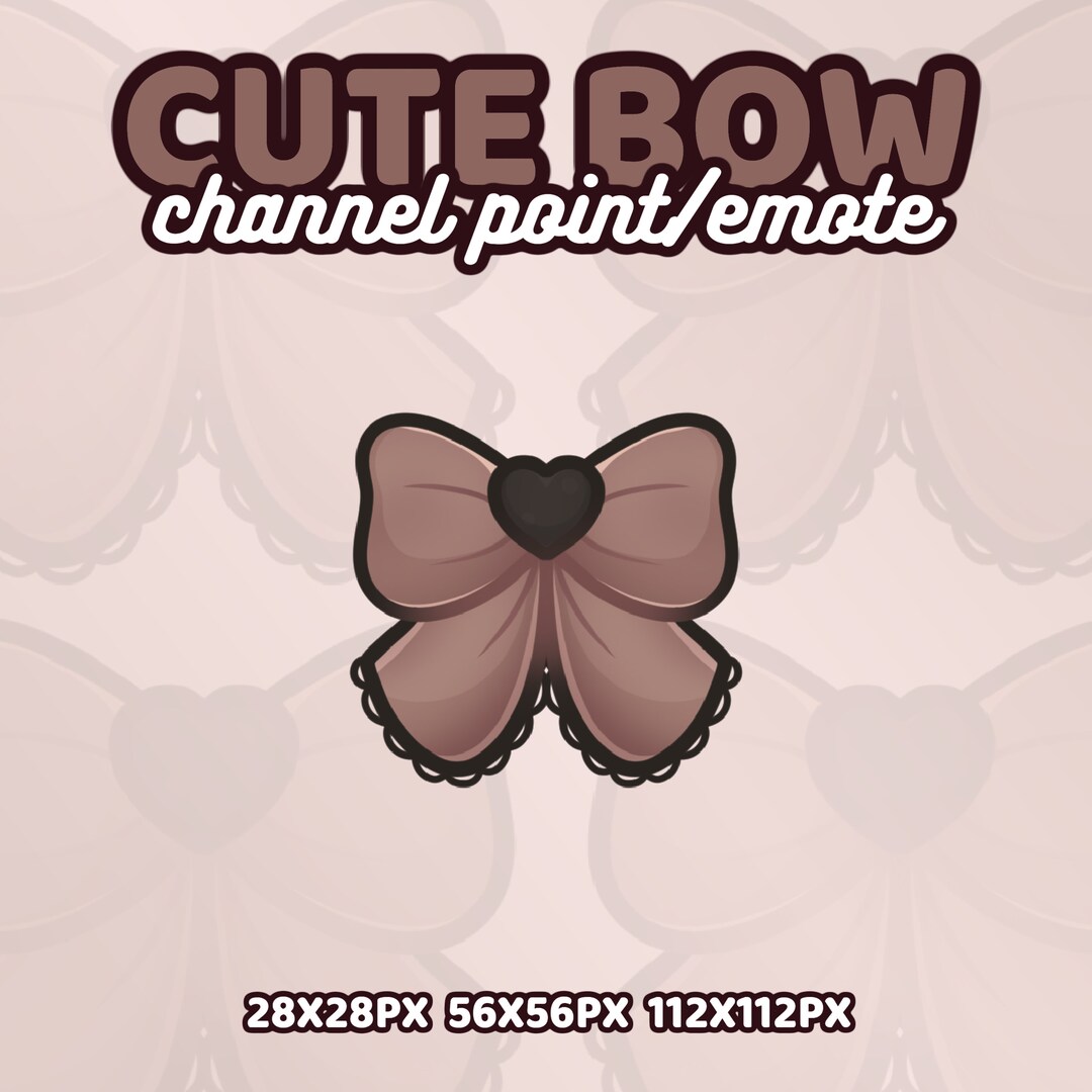 Bow Channel Point/emote Kawaii / Cute / Goth / Brown - Etsy