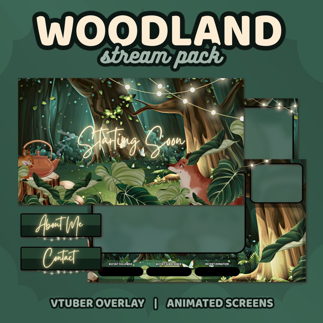 Woodland Forest Stream Package 3 Animated Screens, 3 Overlays, Offline ...