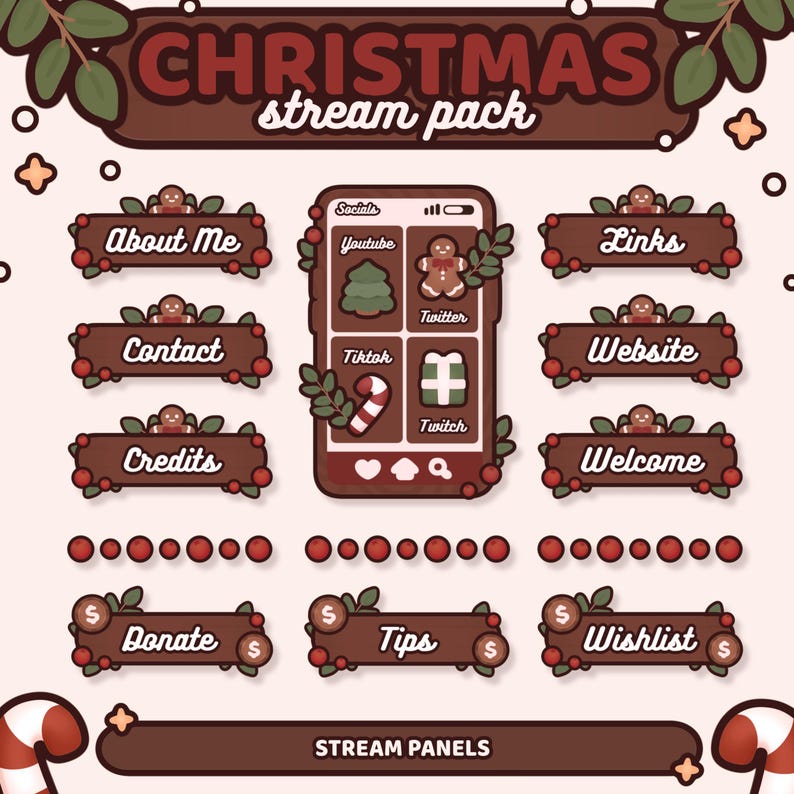 Christmas Stream Package | Animated Stream Pack | Twitch Overlay ...