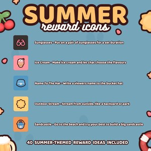 20x Summer Pack Reward Icon / Channel Point Reward Icons | 40x Summer ...