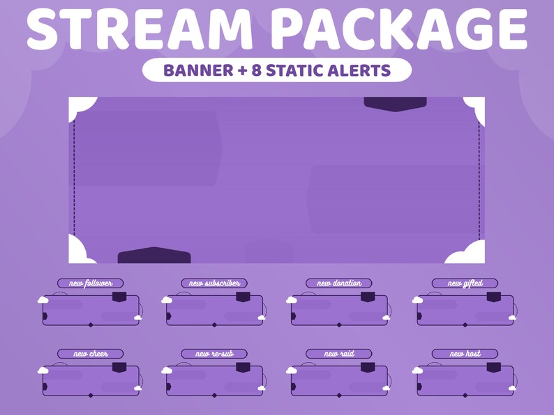 Purple Cozy Vibe Stream Package 3 Animated Screens, 4 Ready-to-use ...
