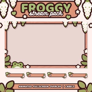 Froggy Stream Package | Animated Stream Pack | Twitch Overlay | Vtuber ...