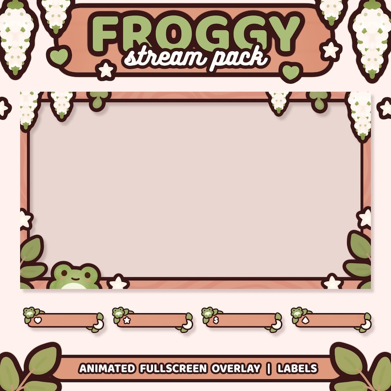 Froggy Stream Package | Animated Twitch Overlay (digital Download) - Etsy