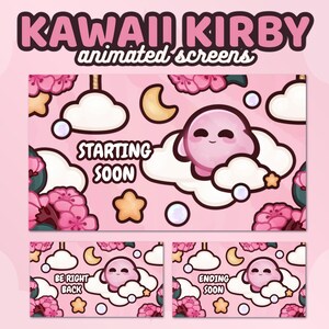 Kirby Complete Stream Package | Kawaii Animated Twitch Overlays ...
