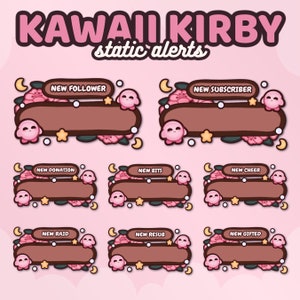 Kirby Complete Stream Package | Kawaii Animated Twitch Overlays ...