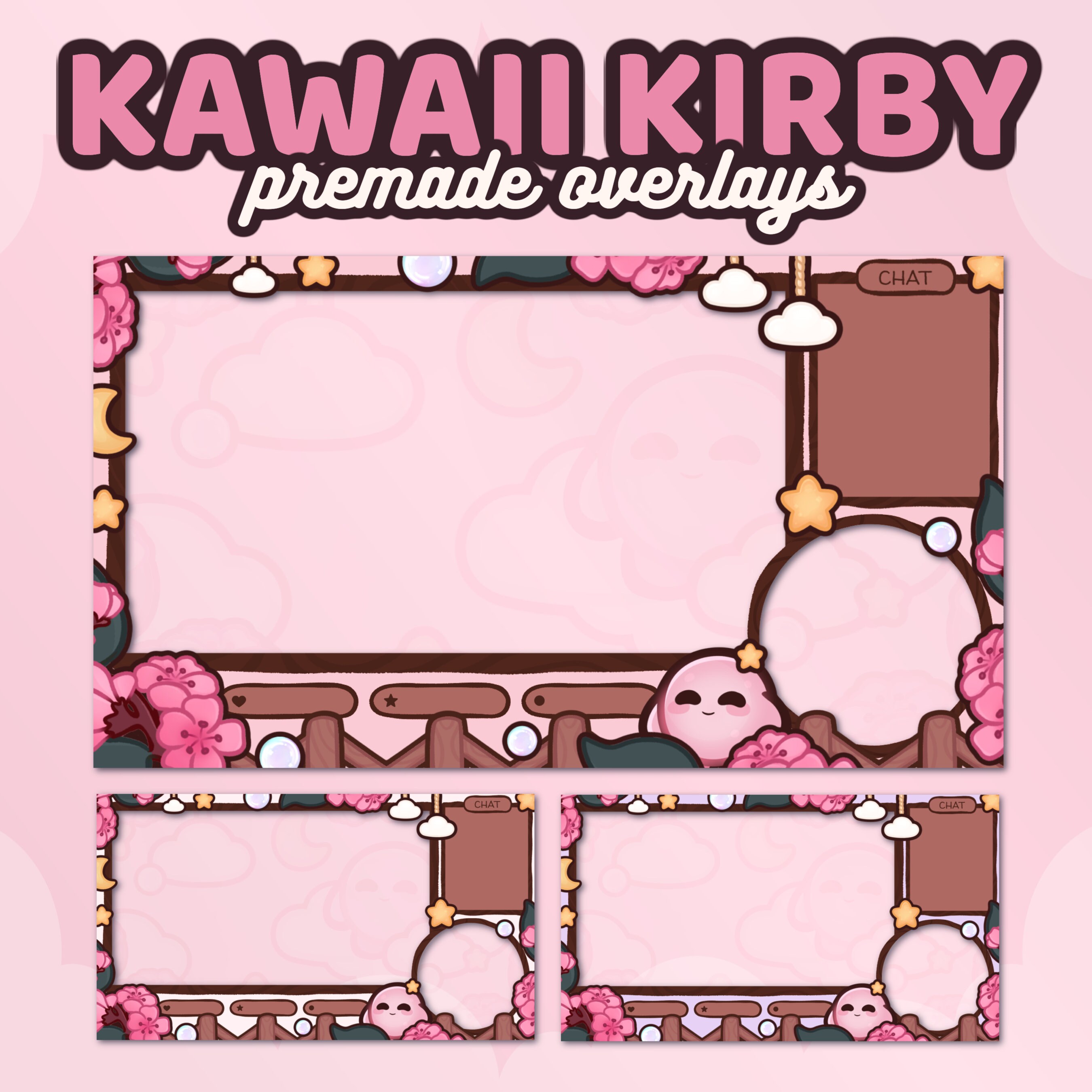 Kirby Complete Stream Package Animated Screens, Overlays, Alert, Banner ...
