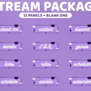 Purple Cozy Vibe Stream Package | 3 Animated Screens, 4 Ready-to-use ...