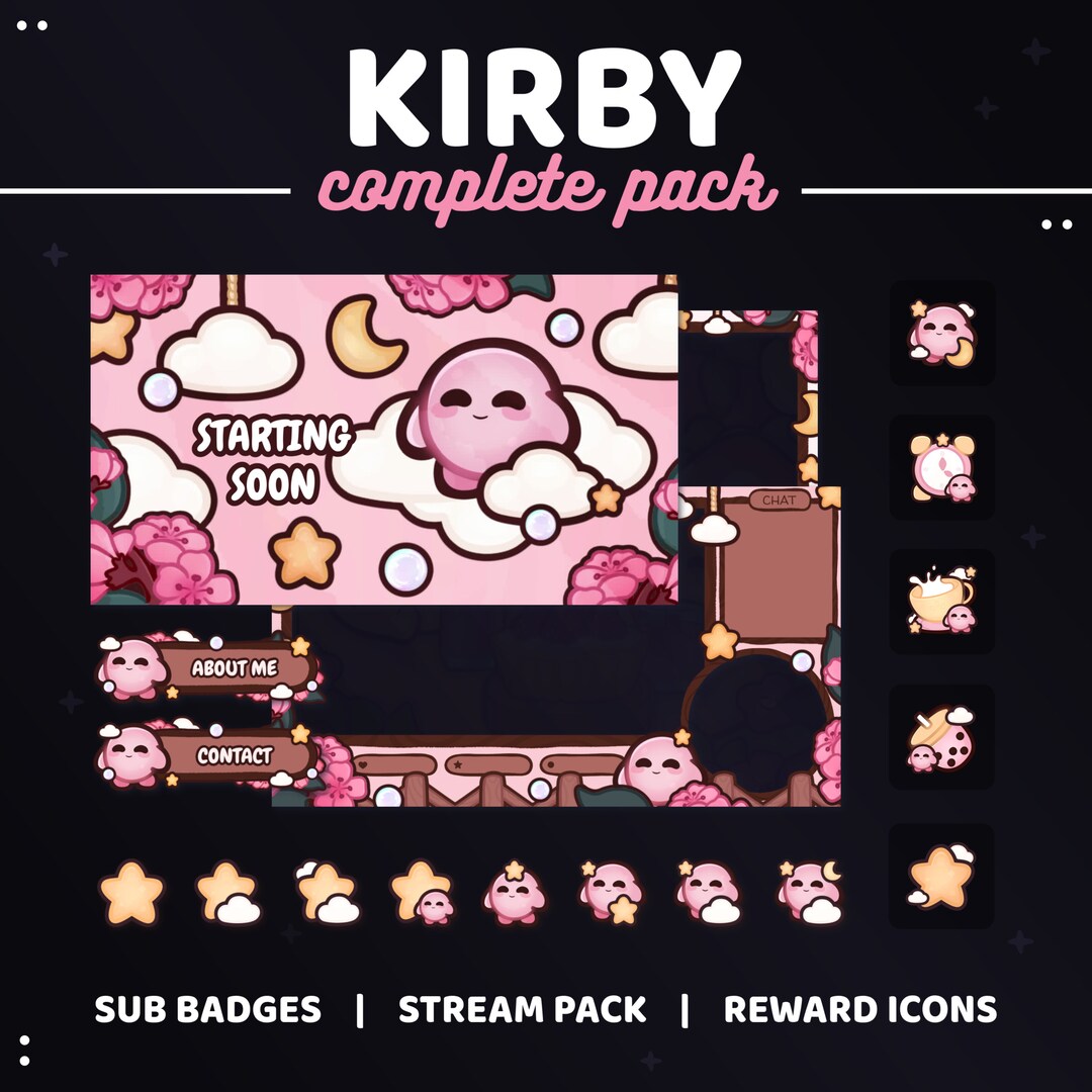 Kirby Complete Stream Package | Animated Screens, Overlays, Alert ...