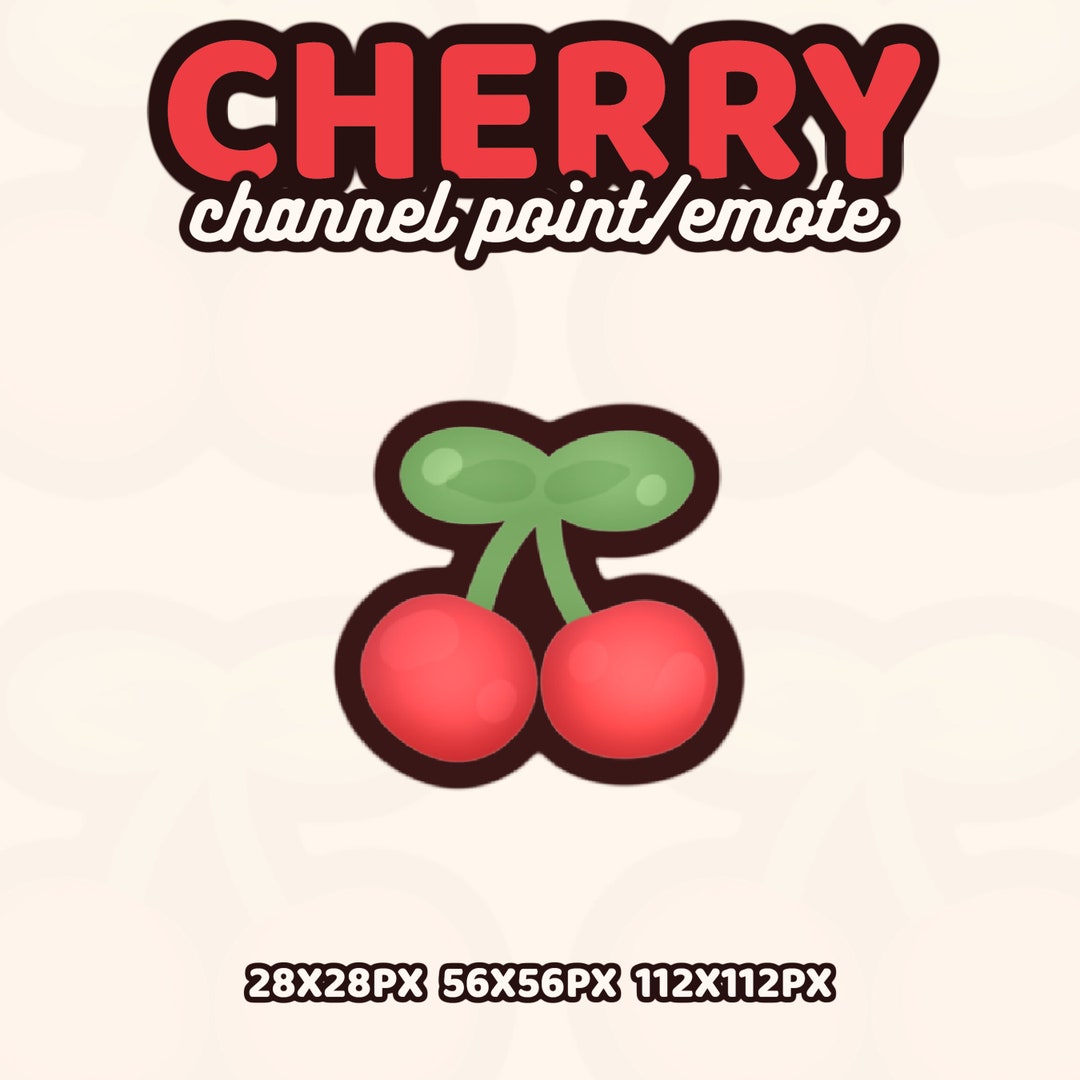 Cherry Channel Point/emote Kawaii / Cute / Food / Fruit / Red TWITCH - Etsy