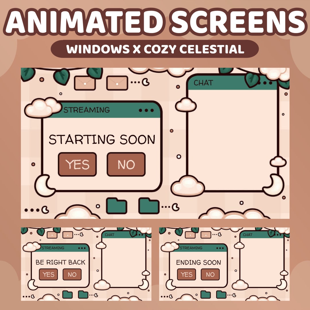 3x Animated Aesthetic Cozy Celestial Windows X Cottagecore - Etsy