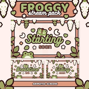 Froggy Stream Package | Animated Stream Pack | Twitch Overlay | Vtuber ...