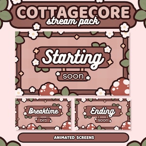 Cottagecore Animated Stream Package | Twitch Overlay (digital Download ...