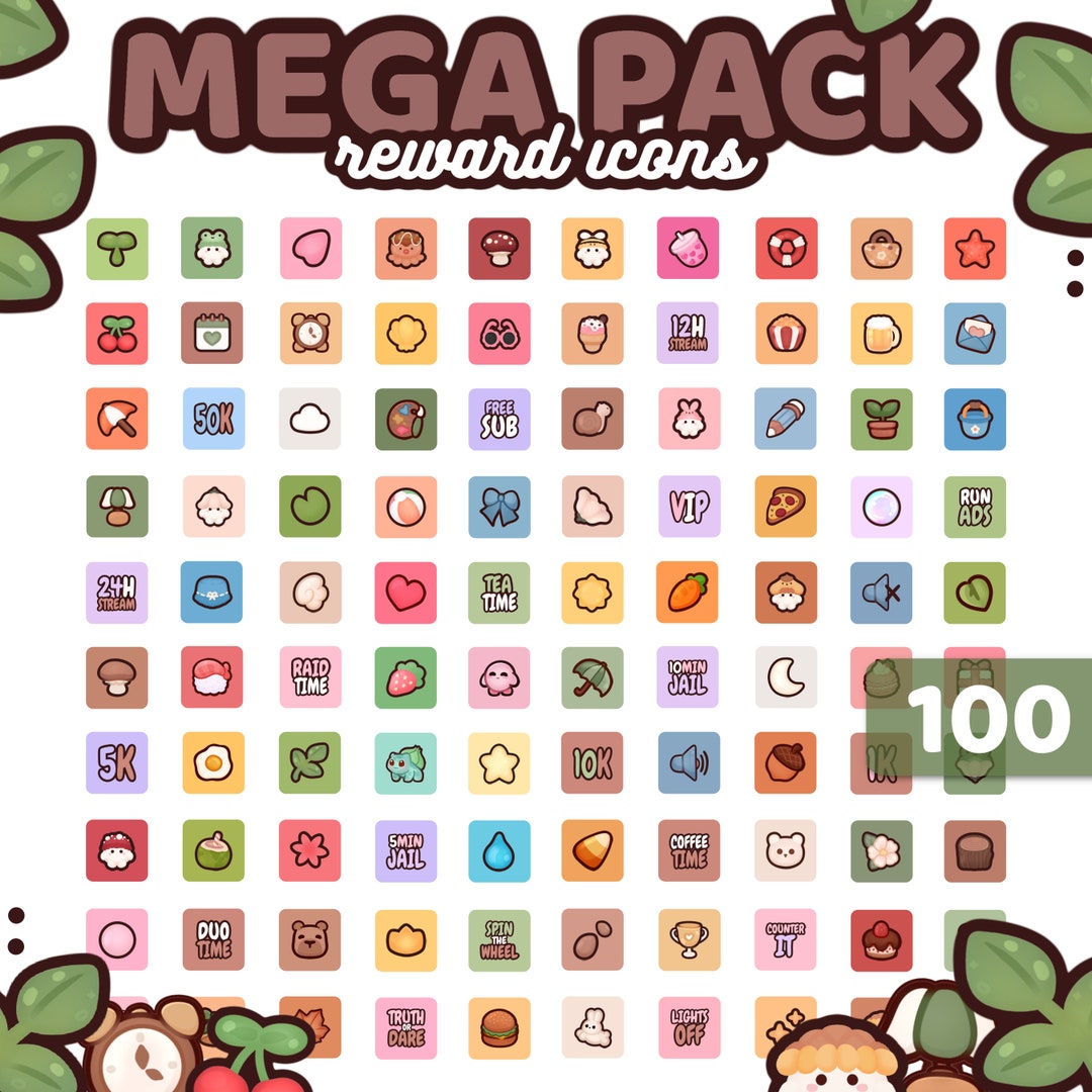 100x Mega Pack Reward Icons / Channel Point Reward Icon | 100x Reward ...