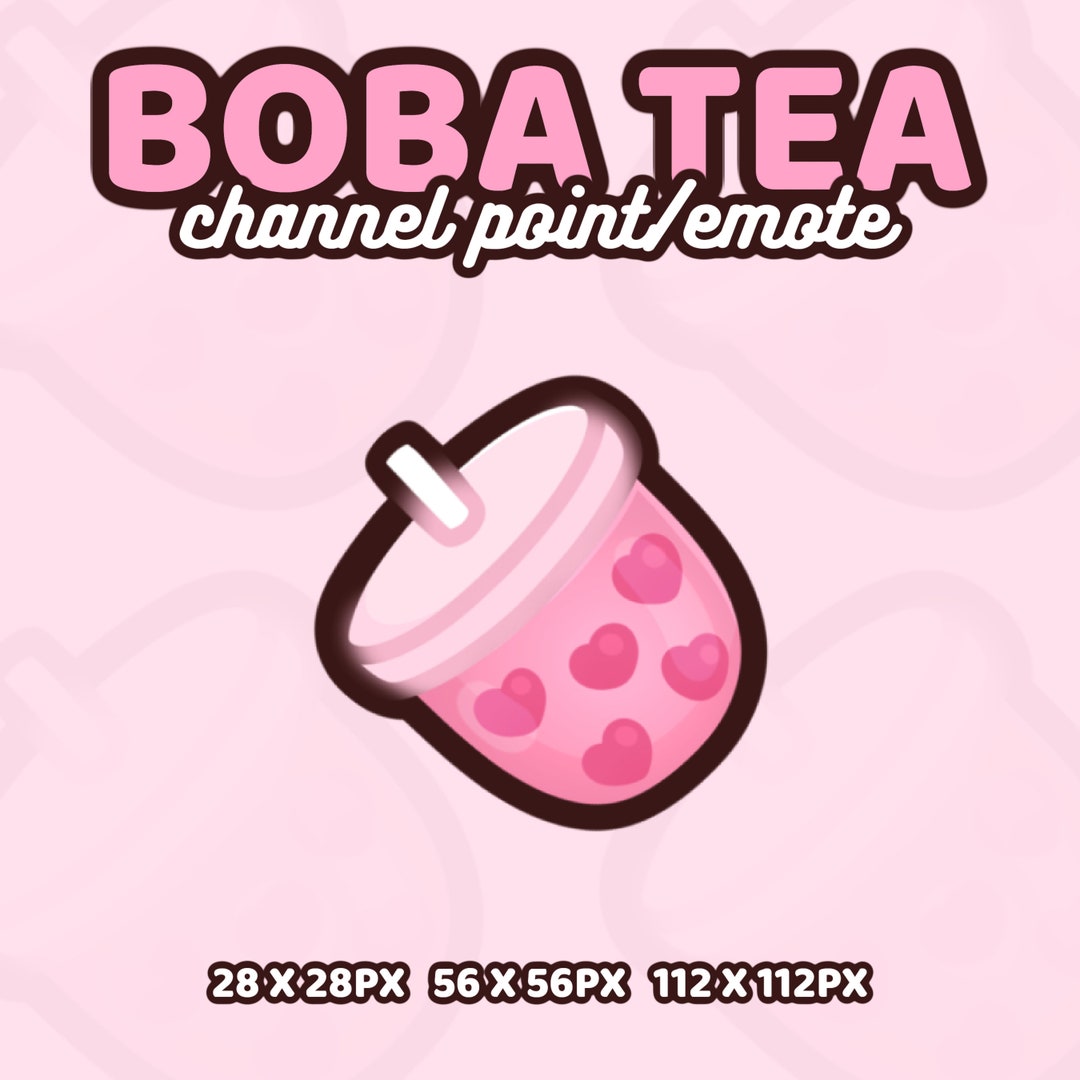Boba Tea Channel Point/emote Kawaii / Cute / Boba Drink / Pink TWITCH ...