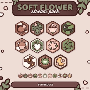 Soft Flower Stream Package | Animated Stream Pack | Twitch Overlay ...