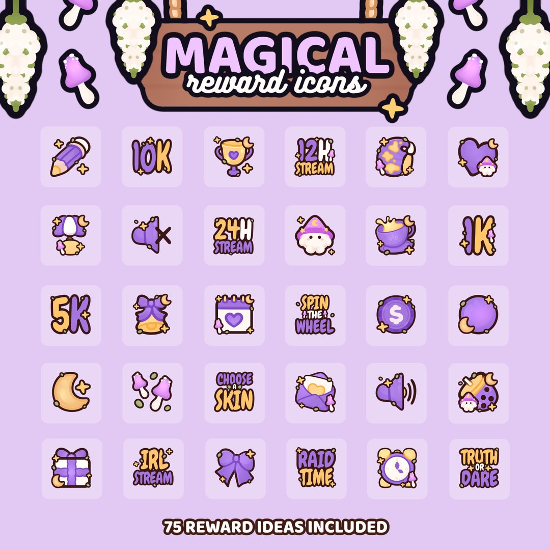 30x Magical Pack Reward Icon / Channel Point Reward Icons | 75x Reward ...