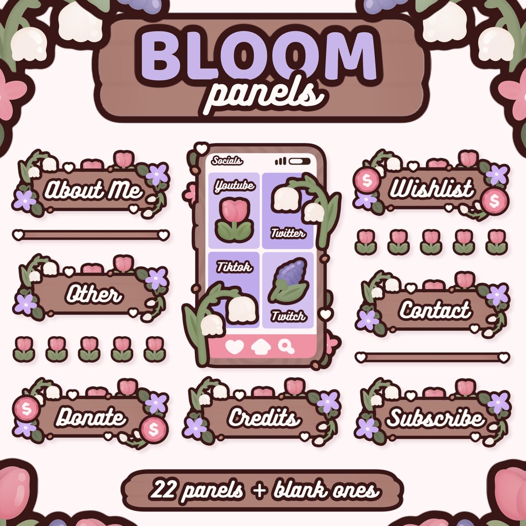 22x Bloom Panels | Kawaii / Cute / Cozy / Flowers / Lily of the Valley ...