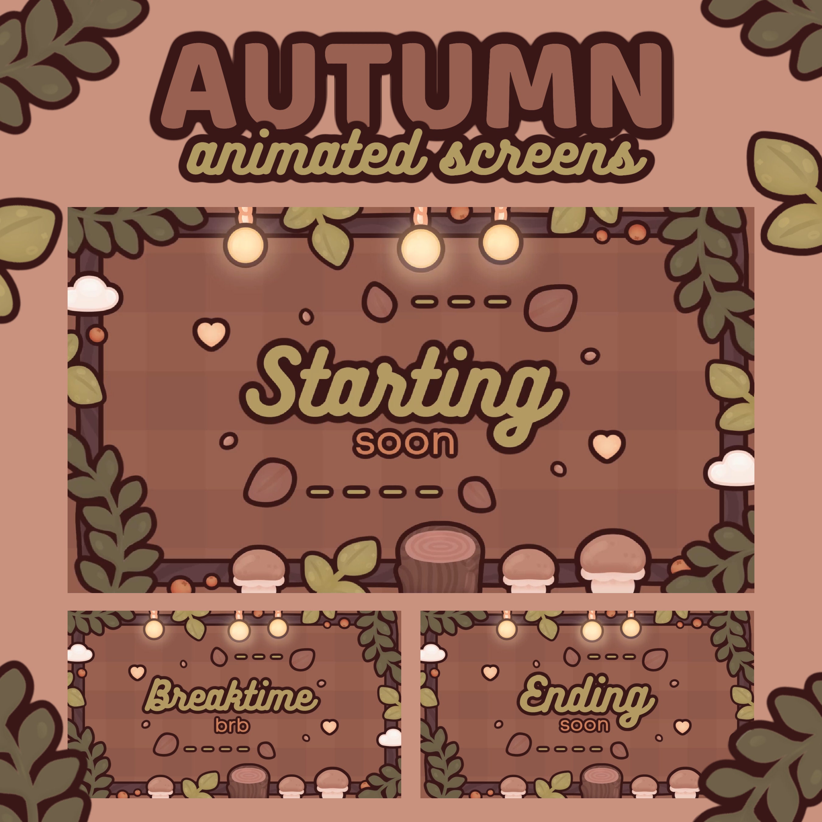 3x Animated Fall Screens | Cozy / Cute / Aesthetic / Soft / Cottagecore ...