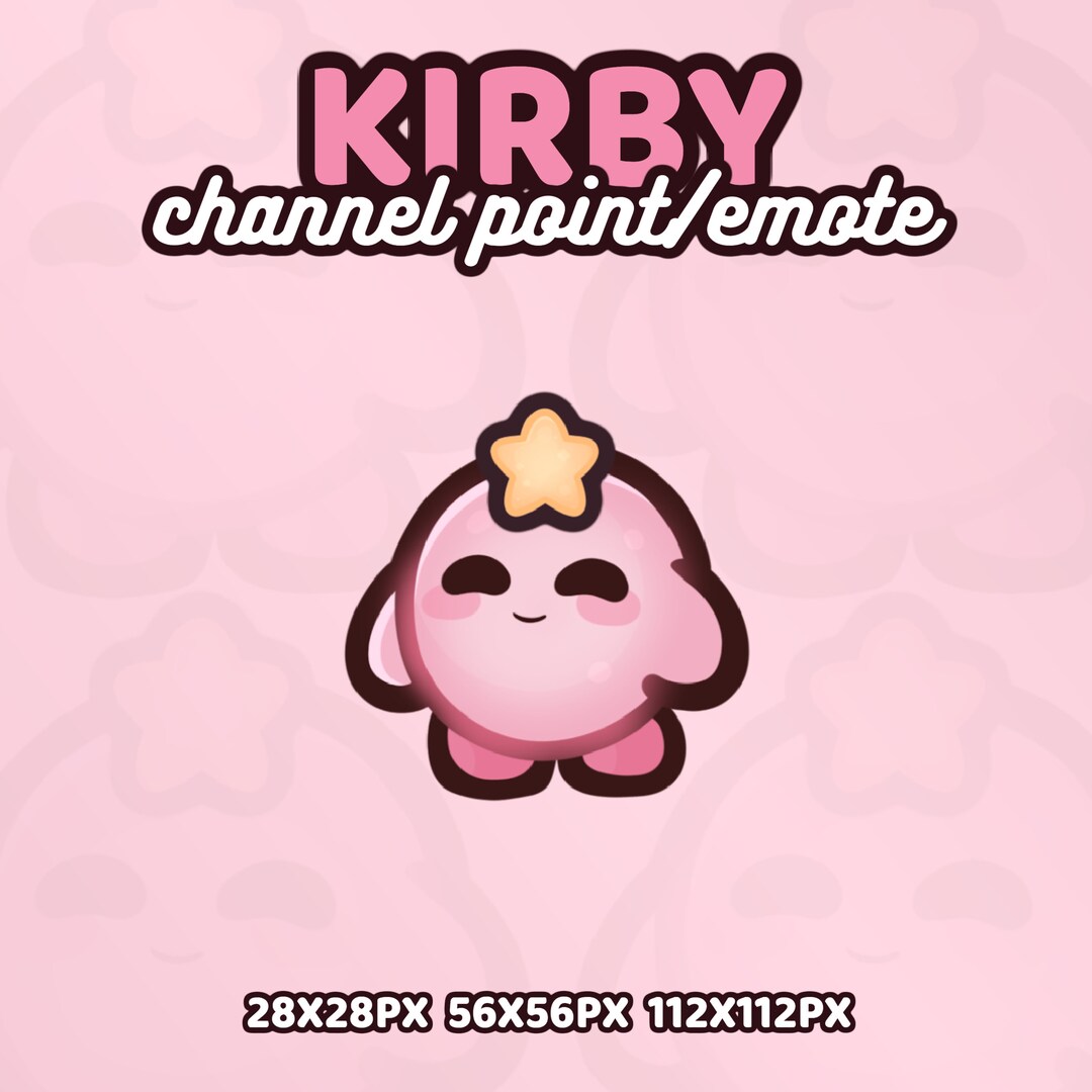Kirby Channel Point/emote | Kawaii / Cute / Pink | TWITCH - Etsy