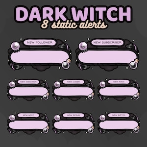 Dark Witch Stream Package | Animated Screens, Customizable Overlays ...
