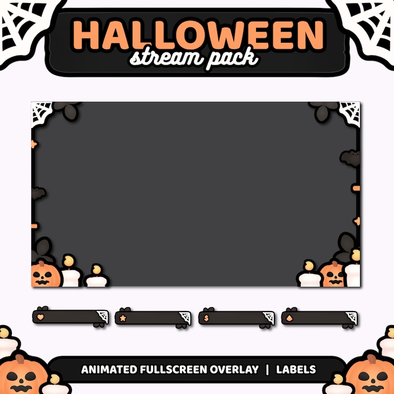Halloween Stream Package | Animated Twitch Overlay (digital Download ...