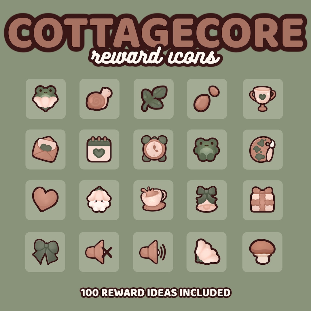 20x Cottagecore Pack Reward Icon / Channel Point Reward Icons | 100x ...