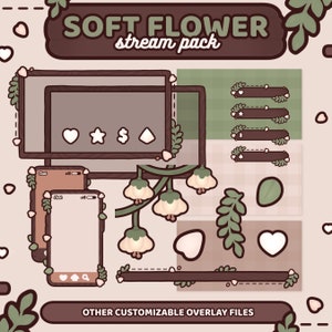 Soft Flower Stream Package | Animated Stream Pack | Twitch Overlay ...
