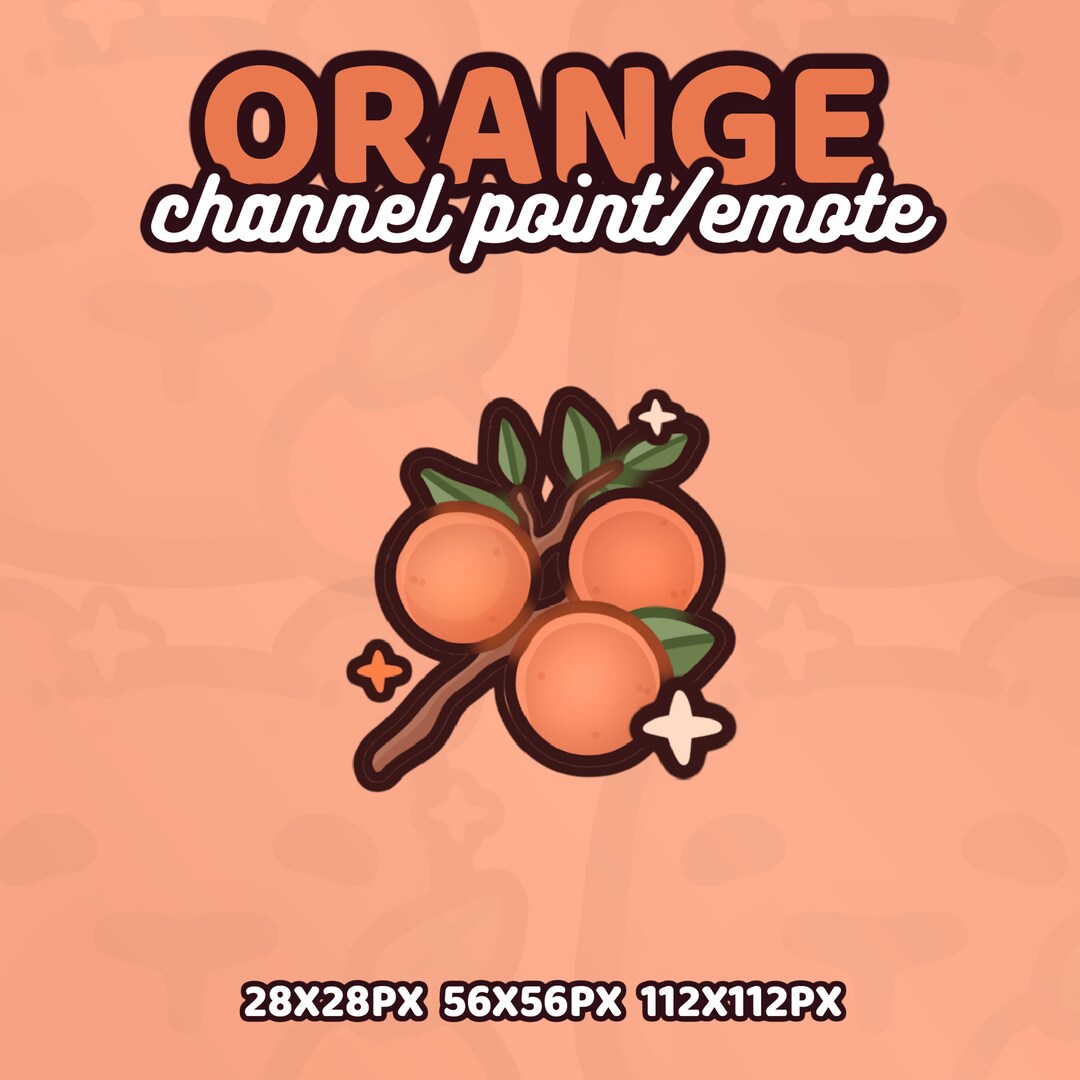 Orange Tree Channel Point/emote | Kawaii / Cute | TWITCH - Etsy