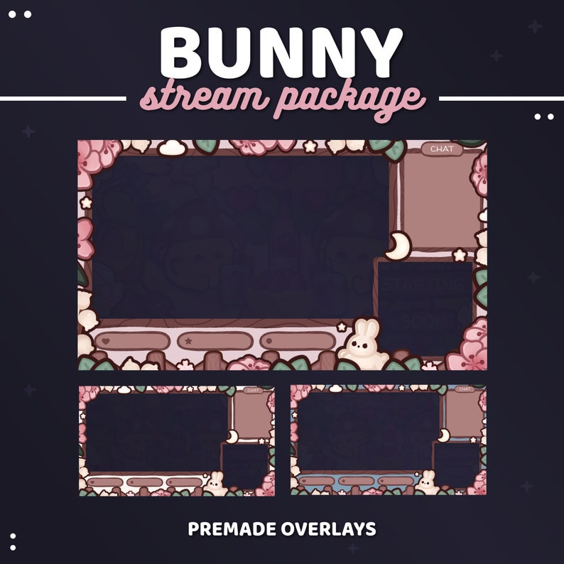 Bunny Stream Package Animated Screens, Overlays, Alerts, Banner ...
