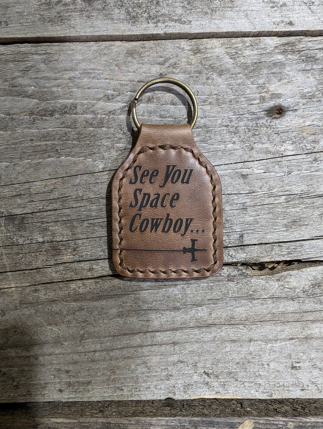 See You Space Cowboy Inspired by Anime Leather Keychain With Keyring ...
