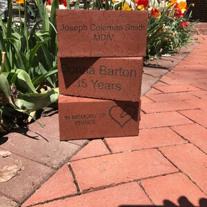 Brick Memorial 4x8 REAL CLAY PAVER Personalized Fundraising Bricks ...